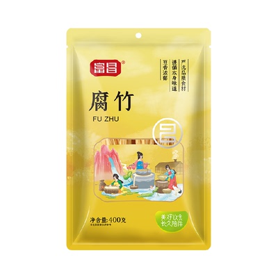 富昌黄豆腐竹400g×1袋干豆皮