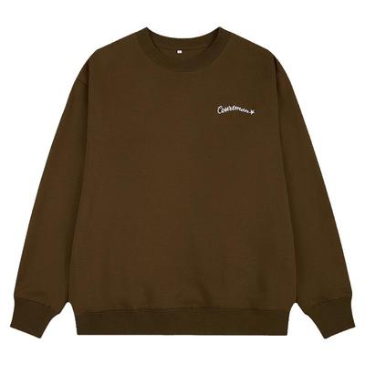 COURTMAN运动休闲男圆领加绒卫衣