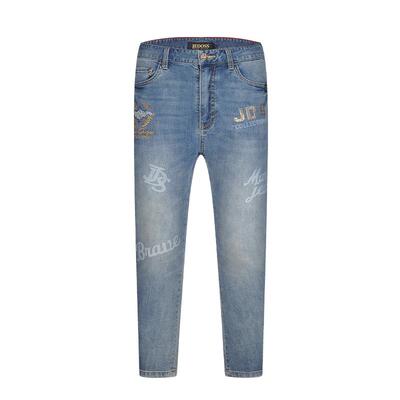 爵迪斯2022春夏新款刺绣牛仔裤