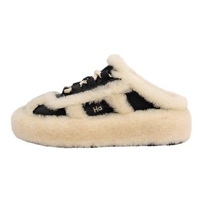 halfawake半拖毛毛运动鞋拼接款