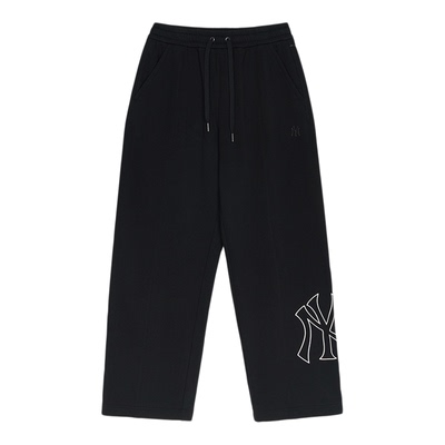 MLB情侣长裤25春季新款大LOGO阔腿裤松紧抽绳运动长裤3APTB0551