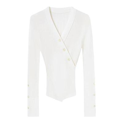 线上罗纹针织衫hply气质