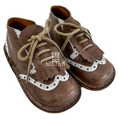 3件5折 little手工意大利eureka FW24儿童中性流苏系带软底皮鞋