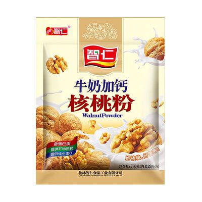 智仁托比阳光牛奶加钙核桃粉700g小袋装即食营养冲泡早餐食品代餐