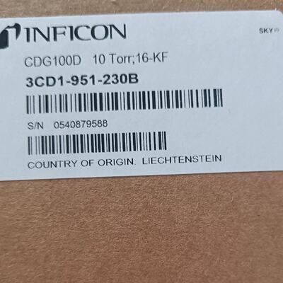 议价INFICON英福康CDG100D真空计10Torr，型号3CD1-951-230B，议