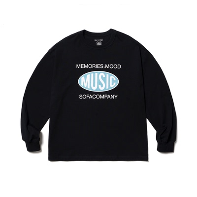 SUPERTOFU AW24 舒服公司 圆形音乐主题图案 文字排版 长袖T恤