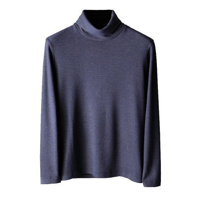 双面绒秋冬高领加绒修身长袖t恤