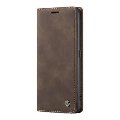 适用iPhone14真皮商务磁吸皮套