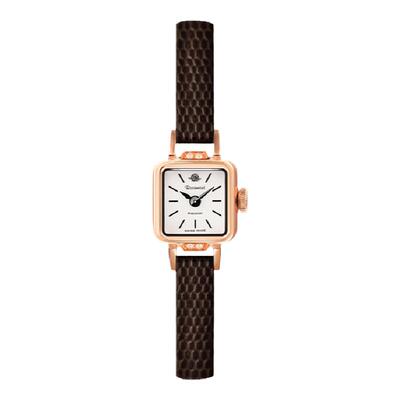 Rosemont瑞士小方表复古简约细表带精致真皮石英玫瑰手表女
