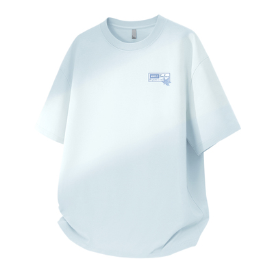 真维斯纯棉短袖t恤男士内搭打底衫男款2026新款蓝色男生半袖男士L