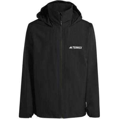 【自营】adidas阿迪达斯男户外防风休闲训练服黑色梭织夹克JM8692