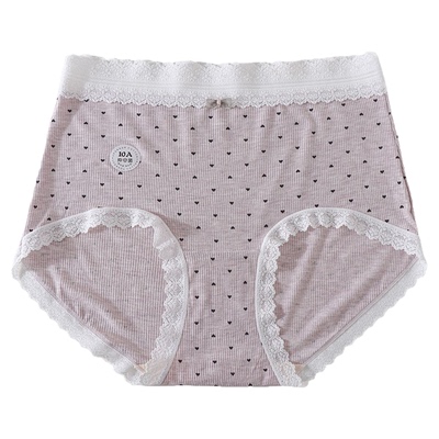 大码高腰彩纱莫代尔棉内裤女胖mm200斤10A蚕丝抑菌档包臀不夹档
