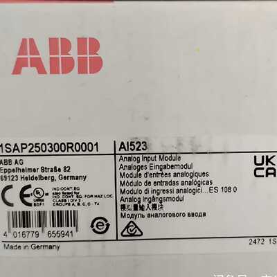 议价全新ABB模拟量输入模块 AI523  1SAP250300R0001 议价咨询