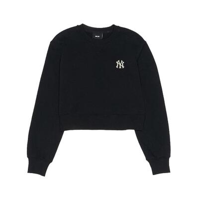 MLB官方女款经典小LOGO时尚百搭短裤圆领套头卫衣秋季新款MTB20