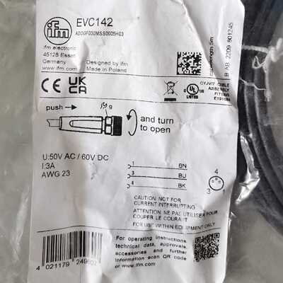 议价易福门EVC142  3孔母头3芯5米M8  全新现货实价