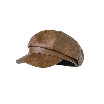 美拉德咖啡色贝雷帽复古文艺