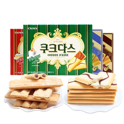 韩国进口克丽安夹心条饼干