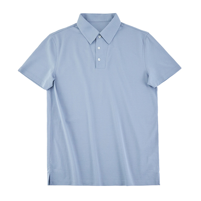 意式商务PIMA棉尖领翻领短袖T恤