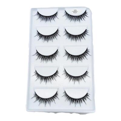 诗诺媚眼睫毛3D-107假睫毛自然柔软多层制3d107平度市厂5对装