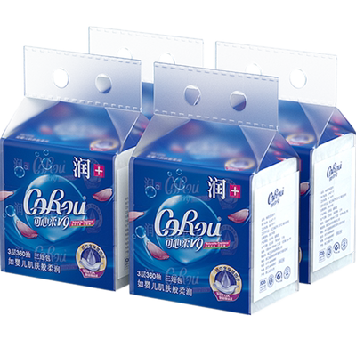 可心柔乳霜鼻子纸3层12包量贩装