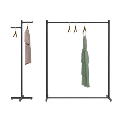 简约服装店展示架铁艺侧挂中岛