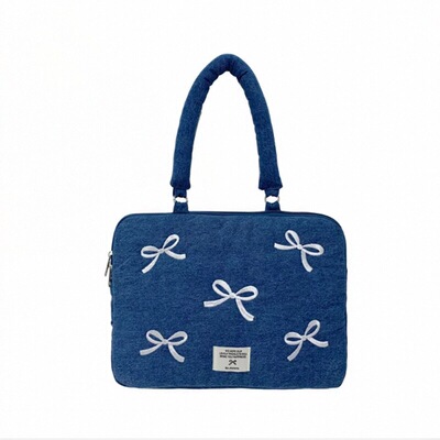 笔记本电脑包单肩牛仔包