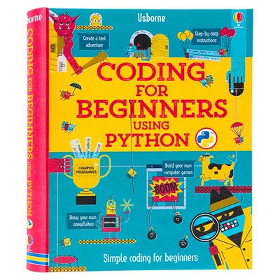 Usborne儿童Python编程入门 英文原版 Coding for Beginners Using Python 初学计算机编程语言 尤斯伯恩儿童计算机科普书籍精装