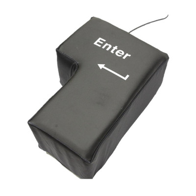 日本USB BIG ENTER 超大号发泄enter按键 回车键午睡枕