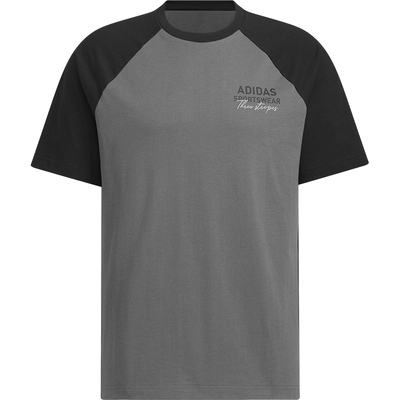 Adidas/阿迪达斯正品2025新款男女经典运动拼接透气圆领T恤JZ0116