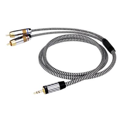 台湾杨阳YYAUDIO 3.5mm一分二音频线 双莲花手机电视接功放音箱线
