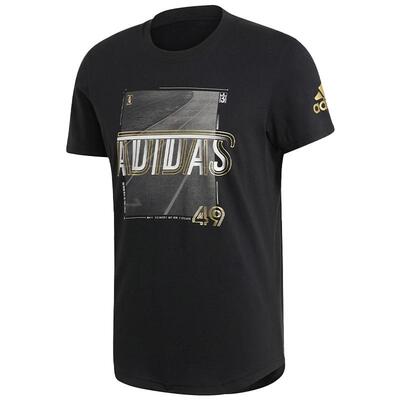 Adidas/阿迪达斯正品男子印花透气宽松运动短袖T恤 ED7258