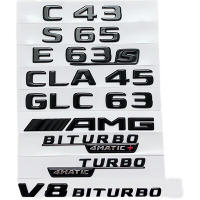 奔驰黑标车标SNBLO原厂材质改装