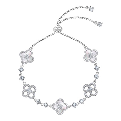 阿吉豆手饰幸运四叶草手链送女友