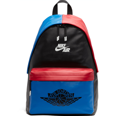 Nike/耐克正品AIR JORDAN黑红蓝鸳鸯飞翼logo运动双肩背包9A0390