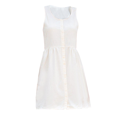 减龄初恋简约无袖连衣裙