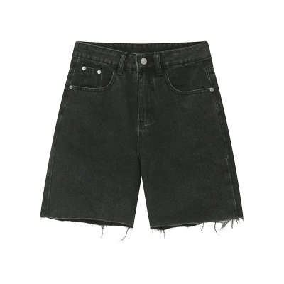 高街复古显瘦直筒男士牛仔短裤