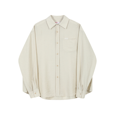 TGNS微透肌理慵懒感长袖衬衫女