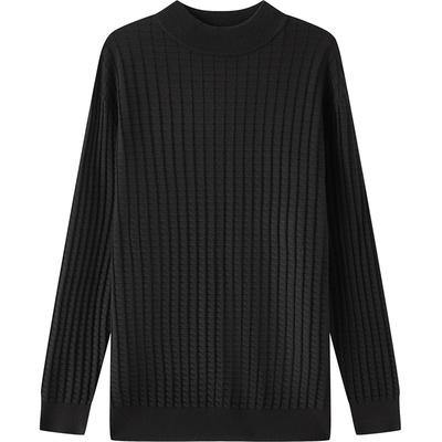 商场同款流石男装半高领针织衫男