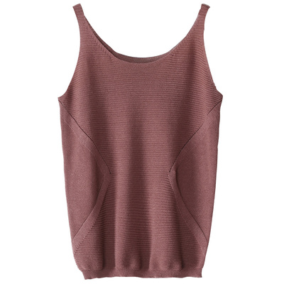 打底针织衫女夏季亚麻背心小吊带