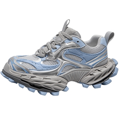 MIO米奥2025春季新款复古圆头厚底机甲风老爹鞋轻便休闲女单鞋