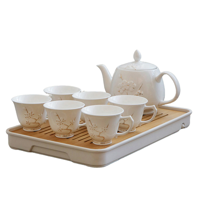 手绘描金陶瓷茶具套装