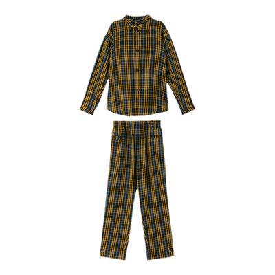 JNBYHOME全棉磨毛格纹家居服