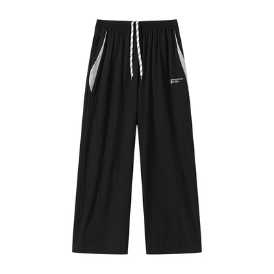 薛之谦dsp运动撞色拼接宽松长裤