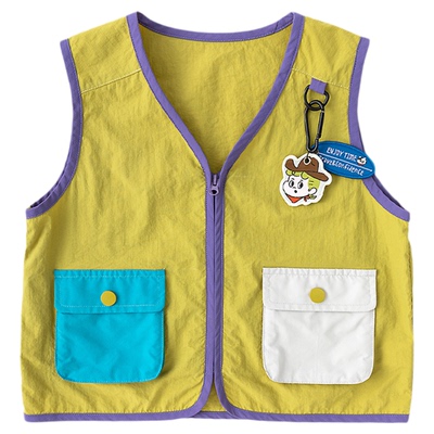嘟嘟家宝宝春季马甲儿童背心男童衣服女童马夹婴幼儿坎肩春装班服
