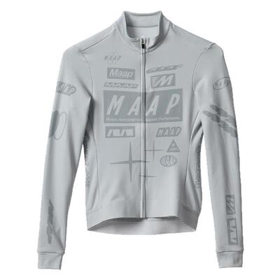 MAAP 男士 Drome 系列 加绒长袖骑行服 冰雾灰