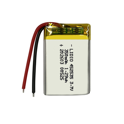 LIDIO绍能电子452535聚合物锂电池3.7v电池带保护板引出线350mAh