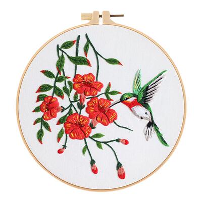 凤美美diy刺绣套件蜂鸟视频教学