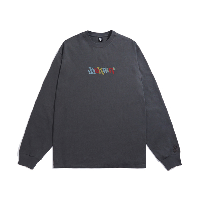 BURNIN*横排LOGO贴钻长袖T恤