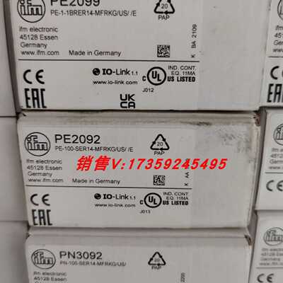 议价IFM PE2092 PE2594 PE3004 PE7004 PE2093 易福门 全新原装正