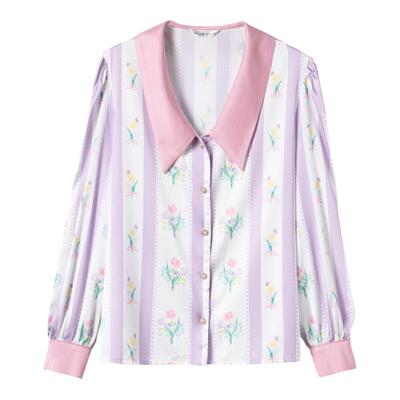 RooMance法式复古撞色睡衣短袖女